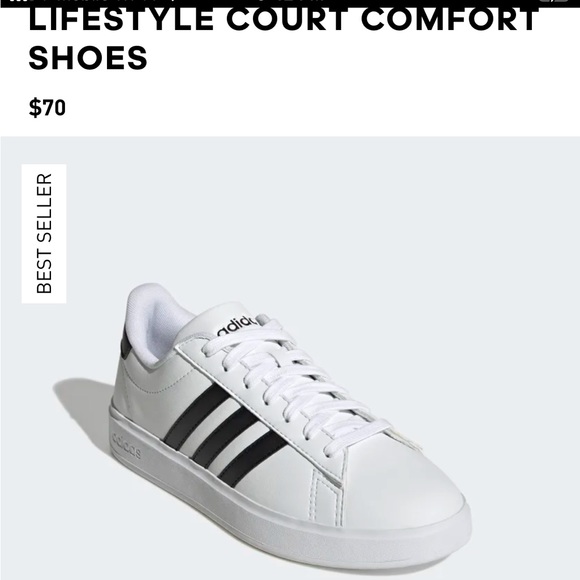 adidas | Shoes | Adidas Size 9 Womens Grand Court Tennis Shoes White ...